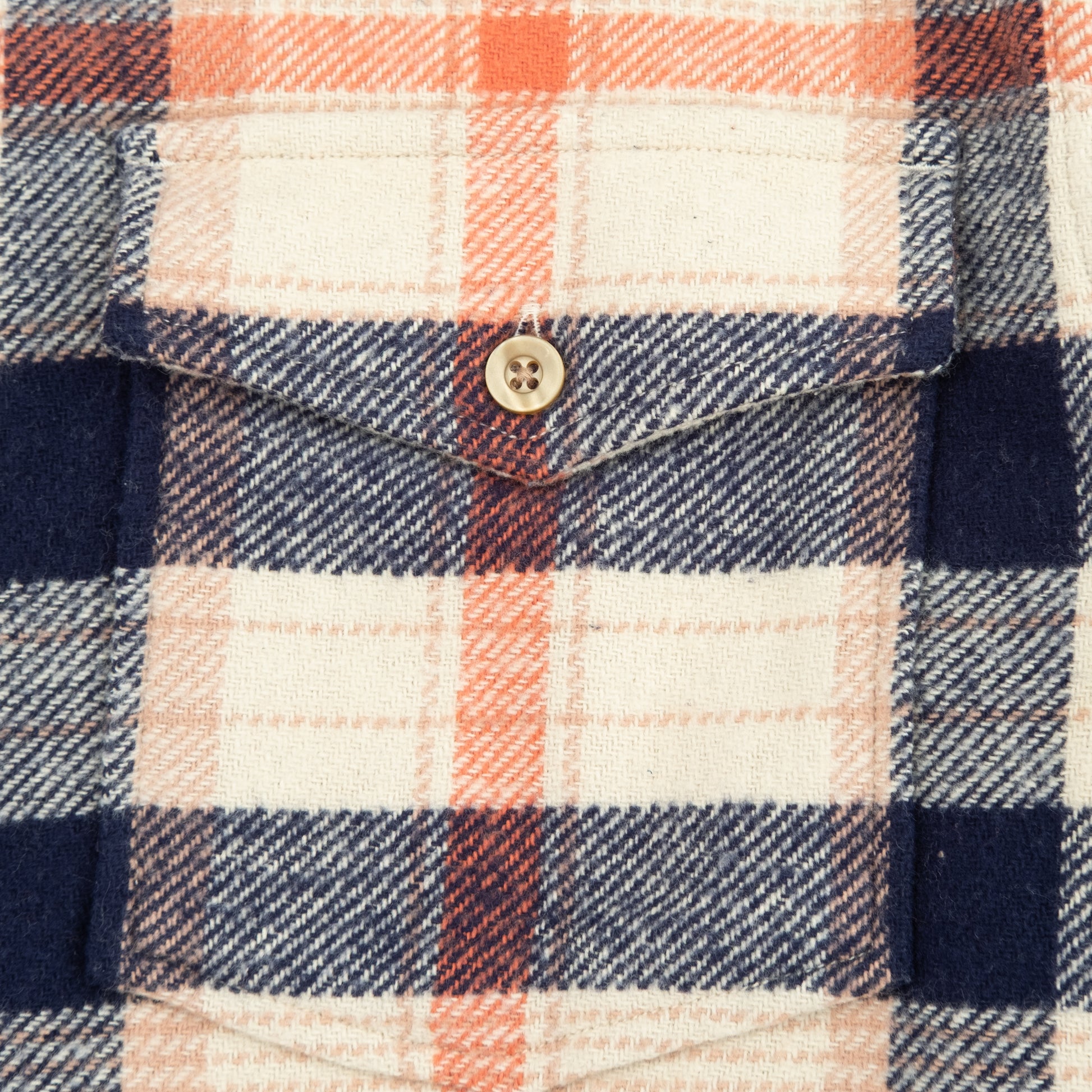 Big Pocket Check Overshirt - Silver Lining/Orange-Blue - Pendleton EU